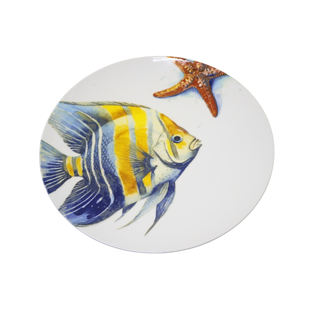 Delicia Porcelain Fish Design Plate Plate 27CM Digital Printing – AAone